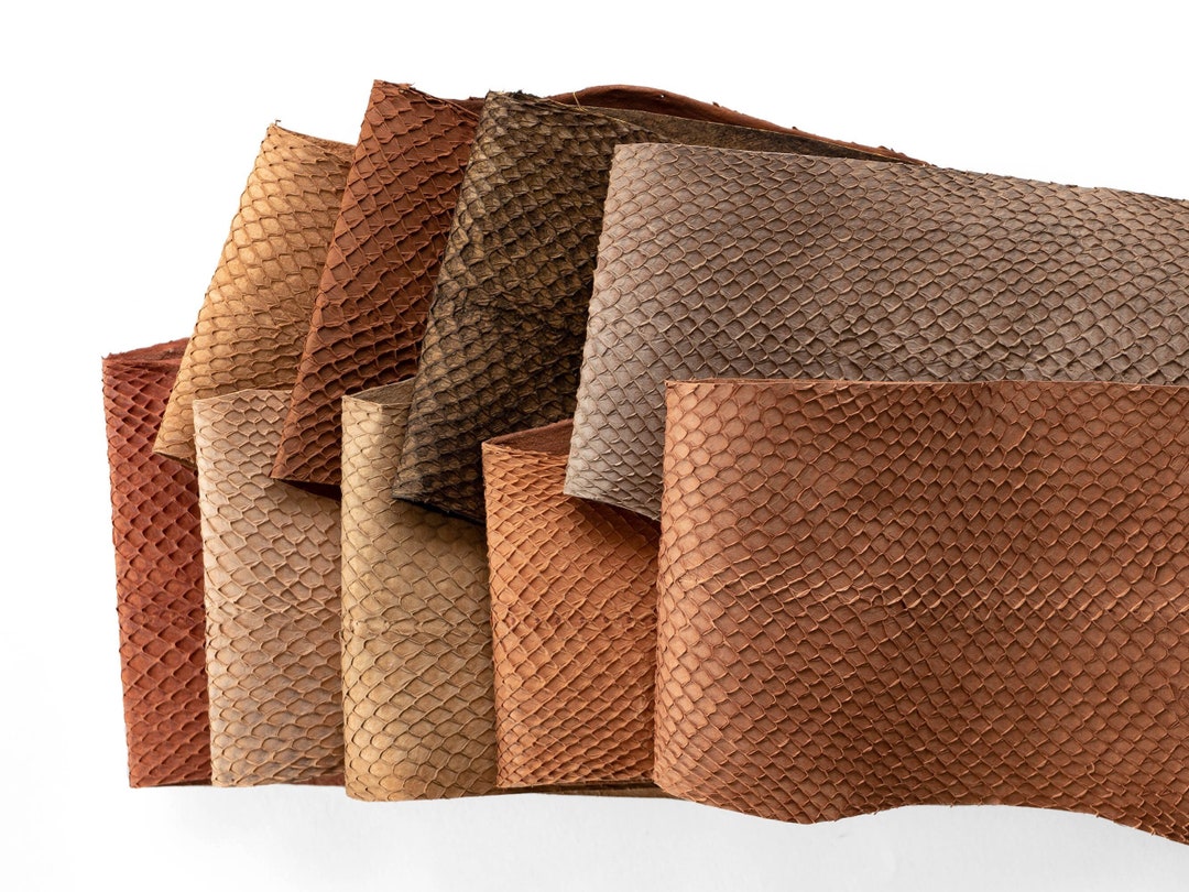 Salmon Fish Leather of Different Colors for Crafts, Wallets, Bags ...