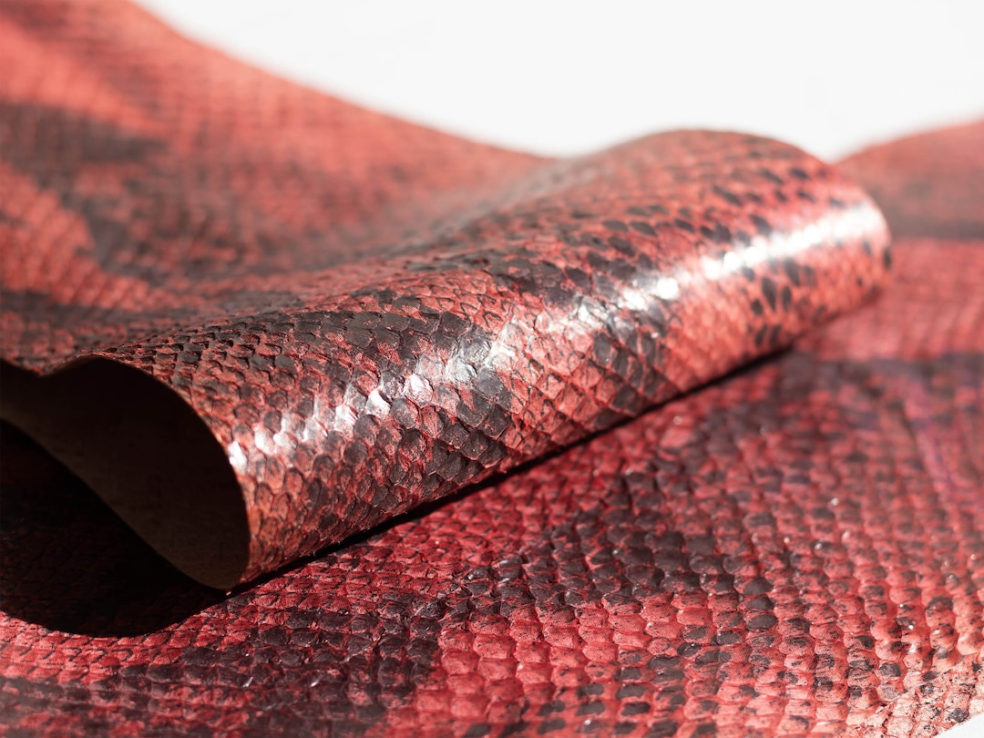 Salmon Fish Leather, Serpiente Print Leather, Snake Print Leather ...