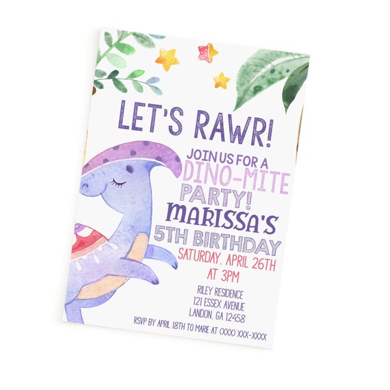 Dinosaur Themed Roaring Kid's Fun Dino-mite Birthday Party | Etsy