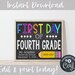 EDITABLE 8x10 First Day of School Sign, Choose Your GRADE P-6, Chalk ...
