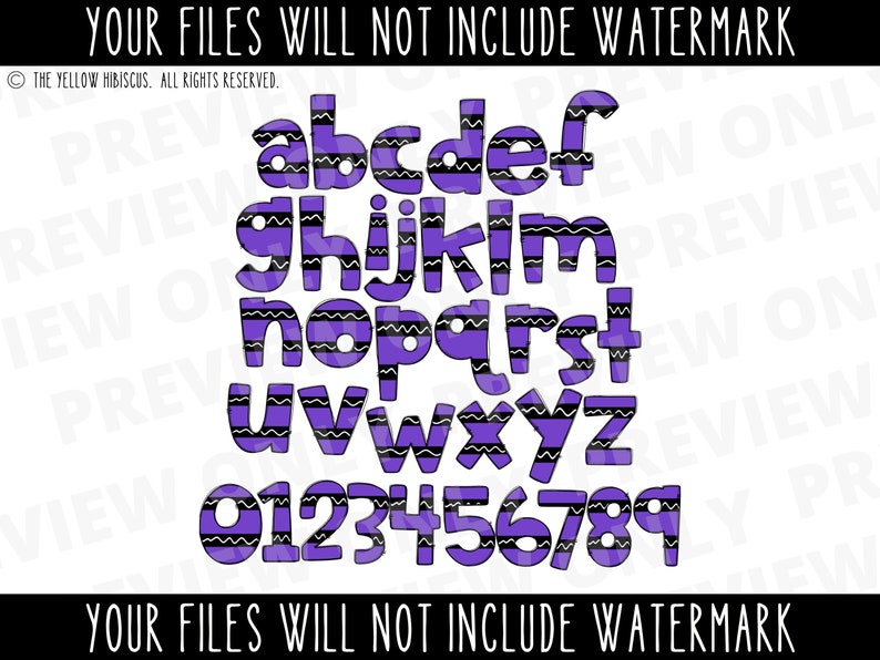 Crayon Doodle Letters Alphabet PNG Letters, Back to School Alphabet Set ...