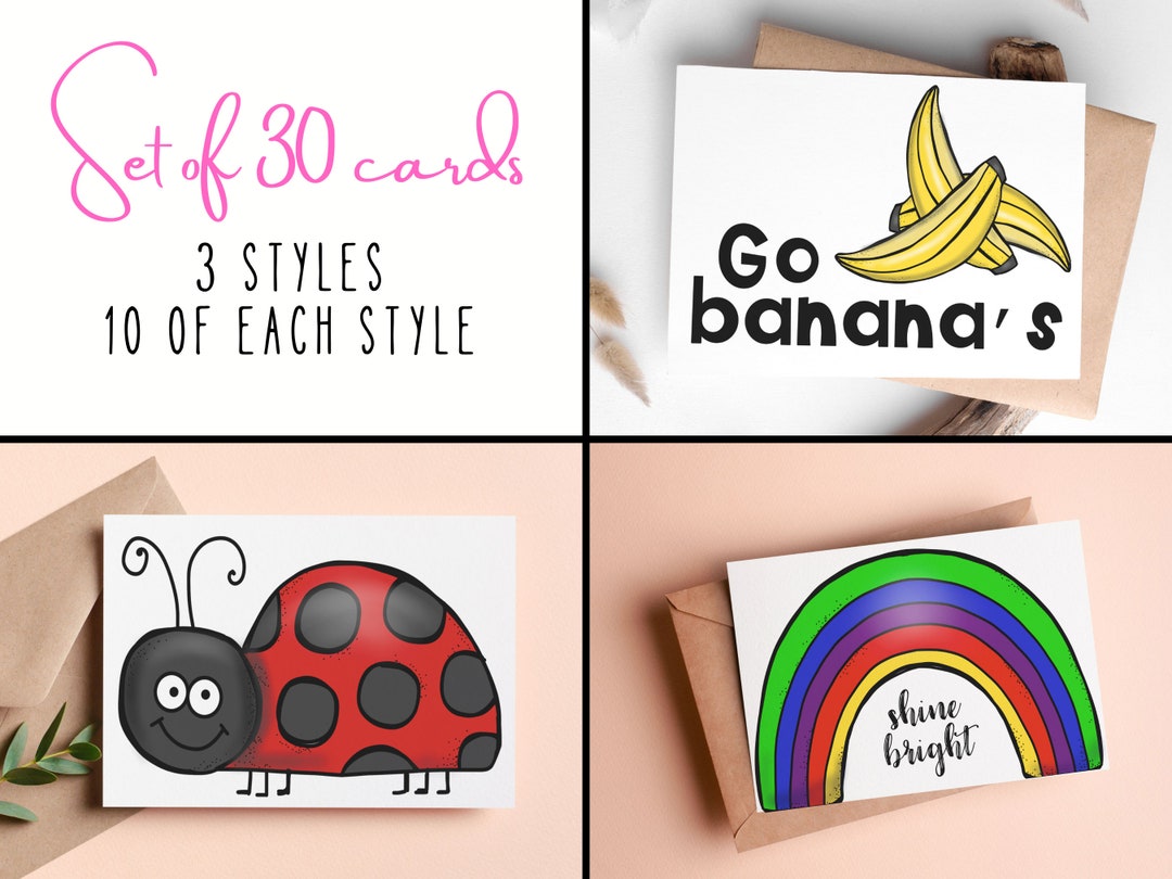 Cute Note Cards, Blank Inside, Cute Ladybug. Stationery Themed Cards ...