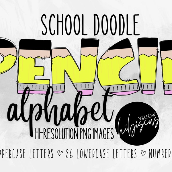 Pencil Font - Etsy