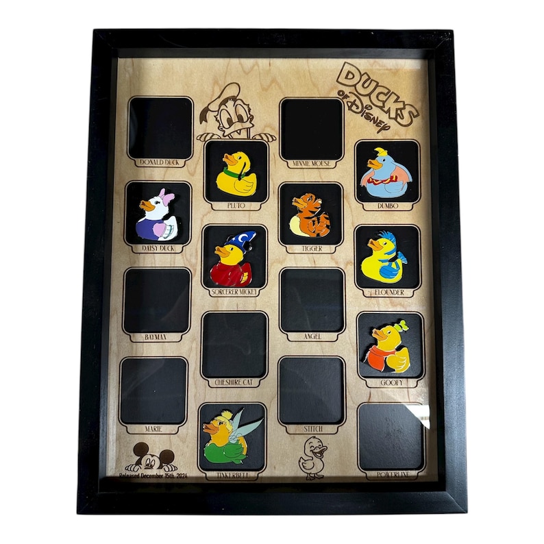 Series 1- Handmade Disney Duck Pin Display Board – Laser-engraved ...
