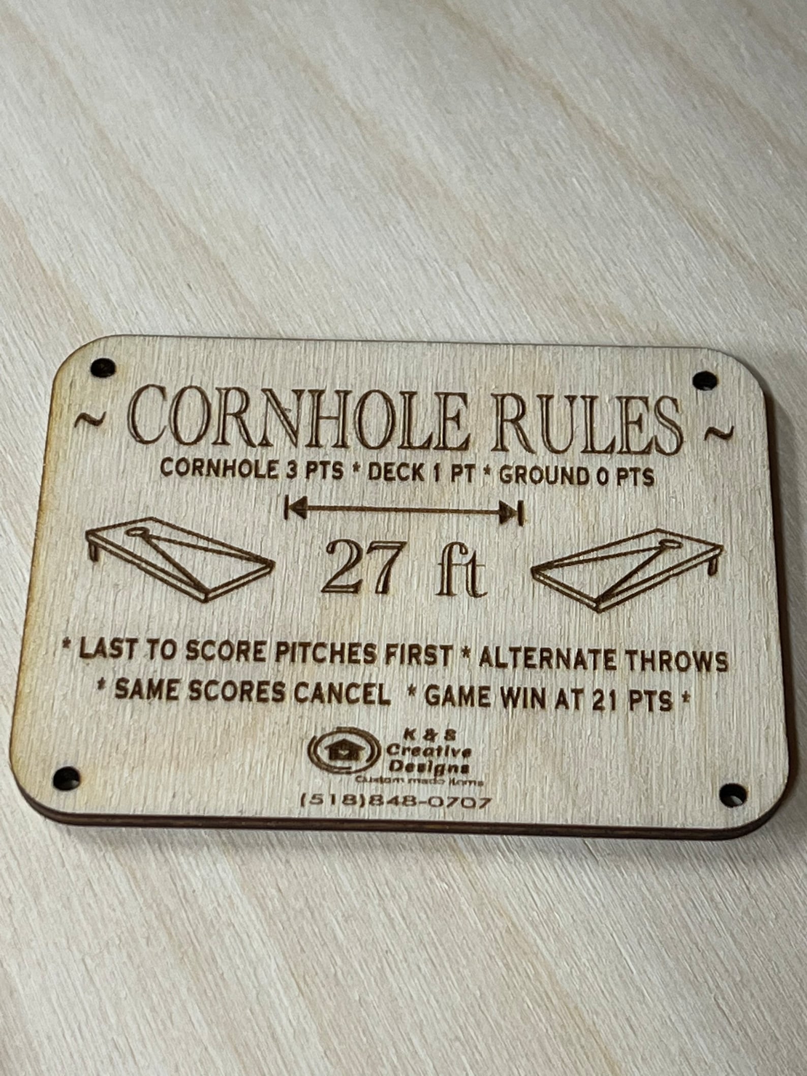 Cornhole Board Game Rules - Game Tag - Etsy