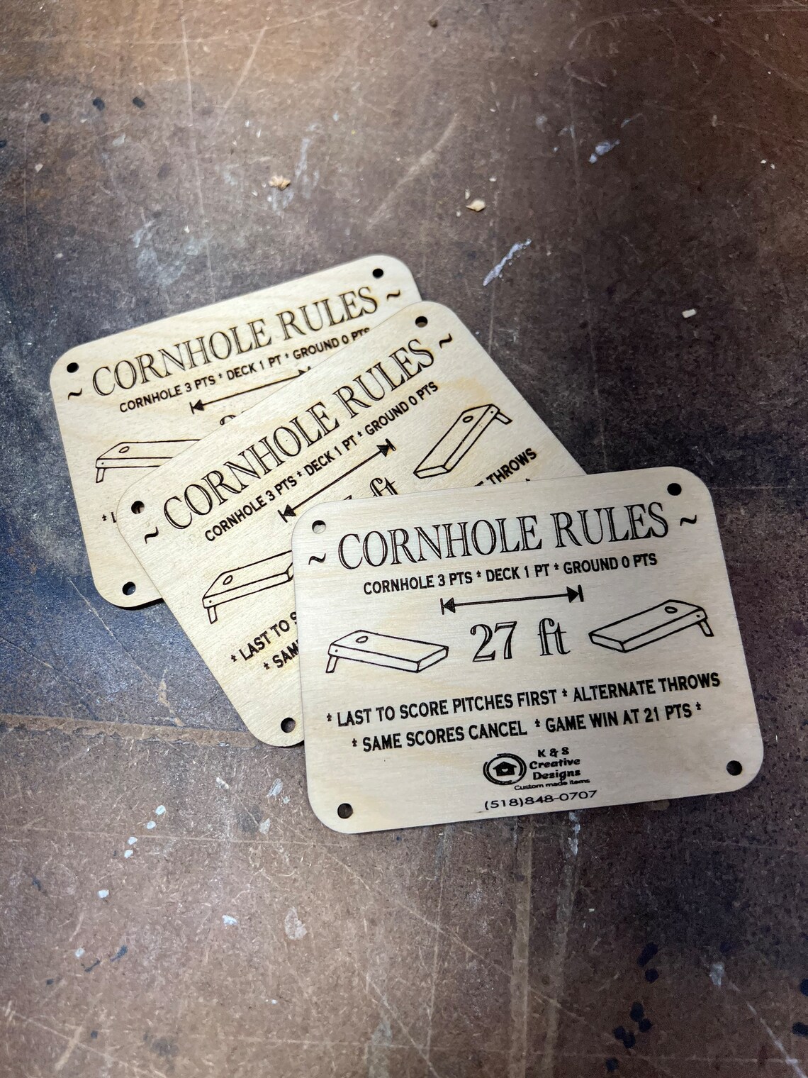 Cornhole Board Game Rules Game Tag - Etsy