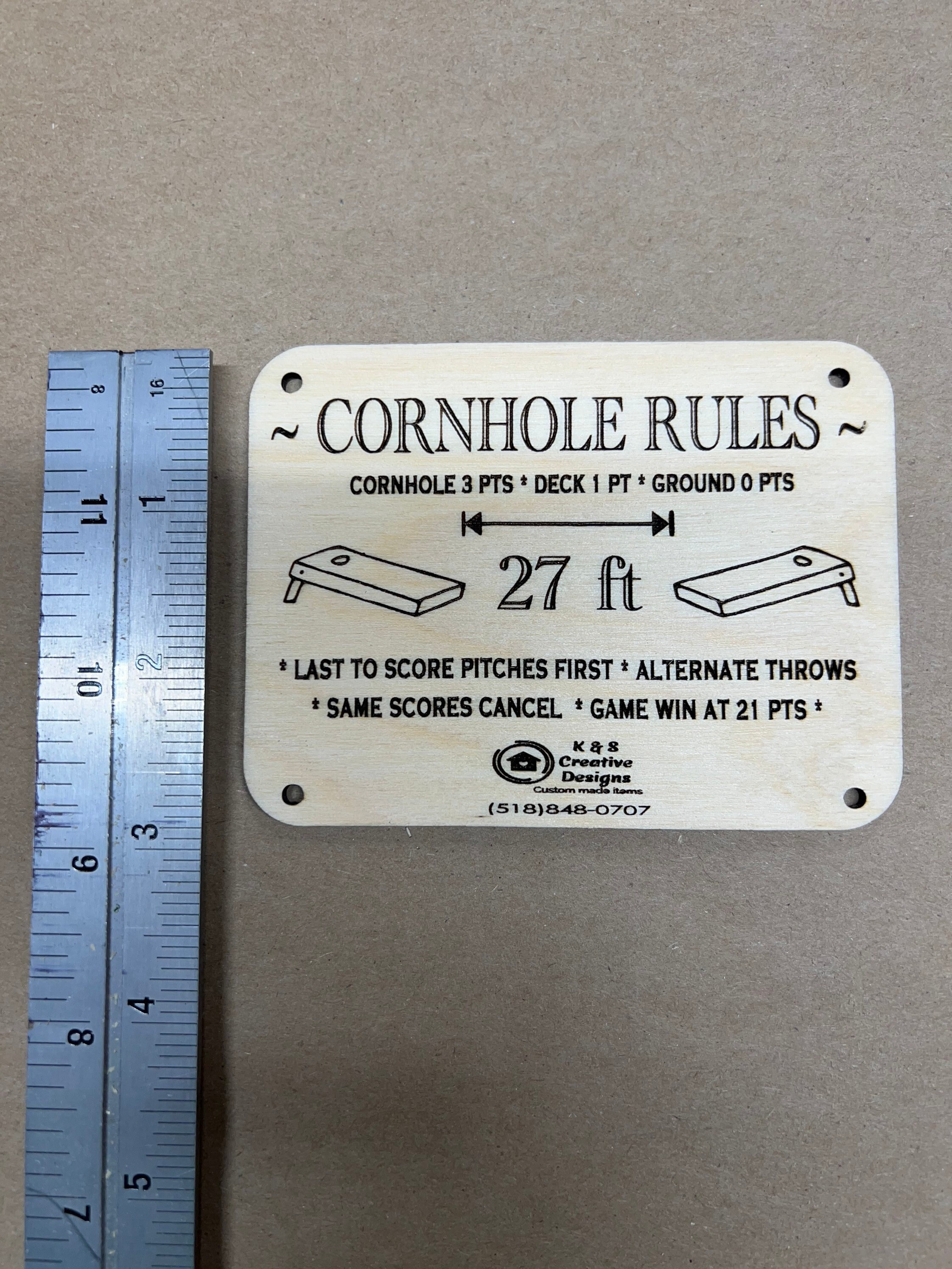 Cornhole Board Game Rules - Game Tag - Etsy