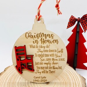 Personalized Christmas Memorial Ornament: 'christmas in Heaven ...