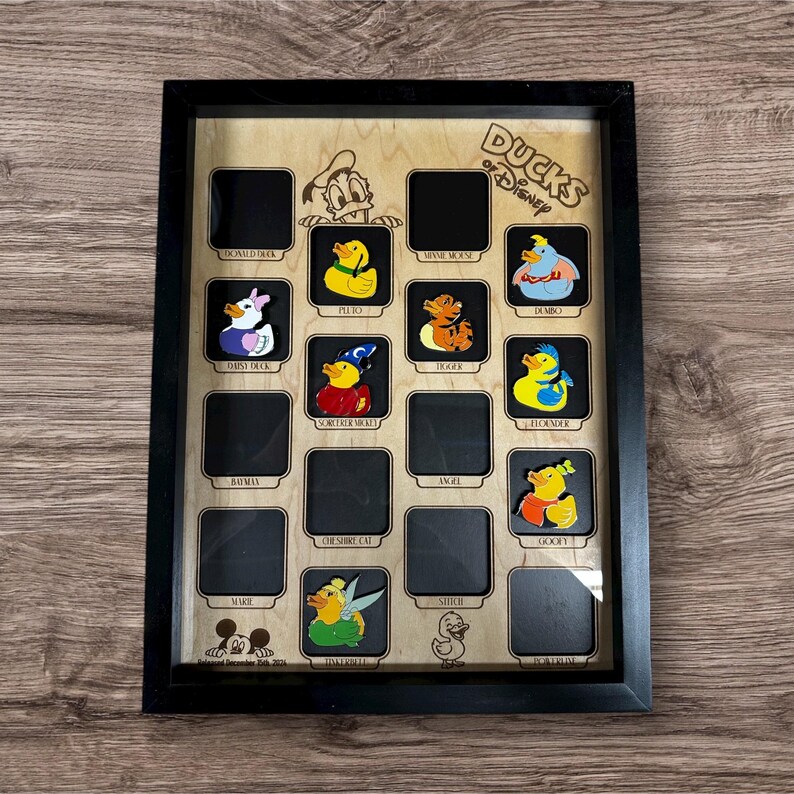 Series 1- Handmade Disney Duck Pin Display Board – Laser-engraved ...