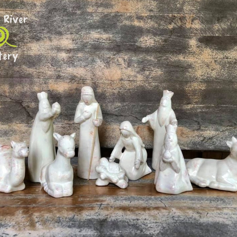 Ceramic Nativity Set - Etsy