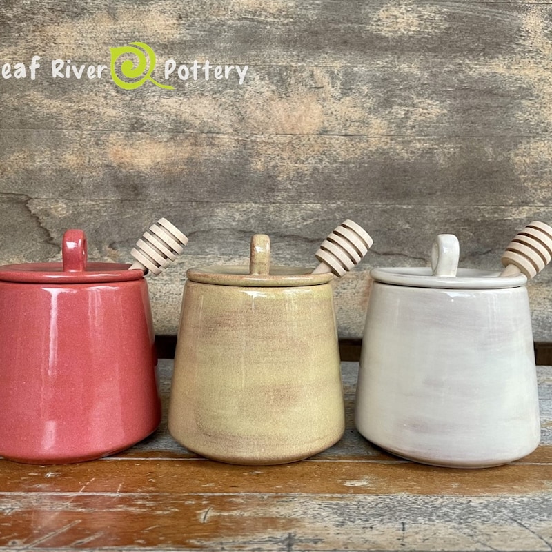 Ceramic Honeypot Jar - Etsy