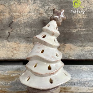 Whimsical Christmas Tree Votive - Ceramic - Etsy