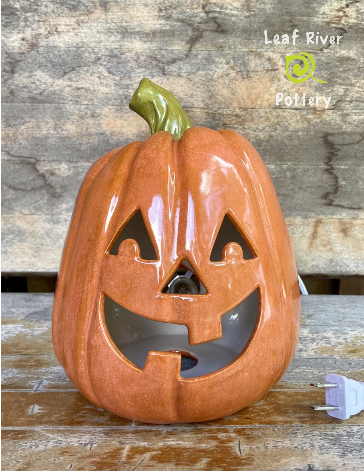 Tall Ceramic Pumpkin Light - Etsy