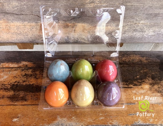 Ceramic Eggs 6 Pack | Etsy