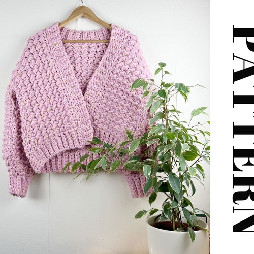 Crochet PATTERN Bomber Cardigan - Etsy
