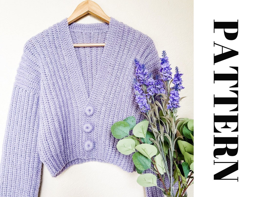 Crochet PATTERN Cropped Cardigan - Etsy