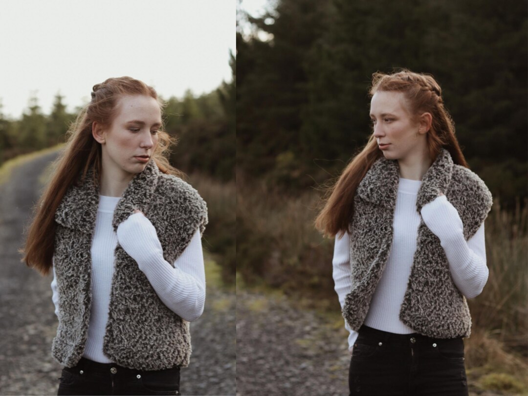 CROCHET Faux Fur Gilet PATTERN Instant Download - Etsy