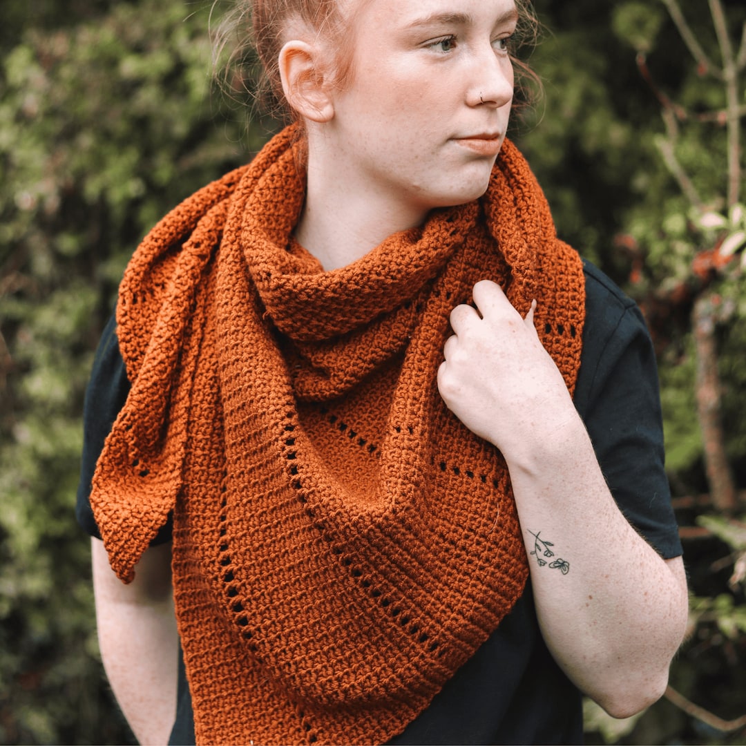 CROCHET Fall Asymmetrical Shawl Pattern INSTANT DOWNLOAD - Etsy