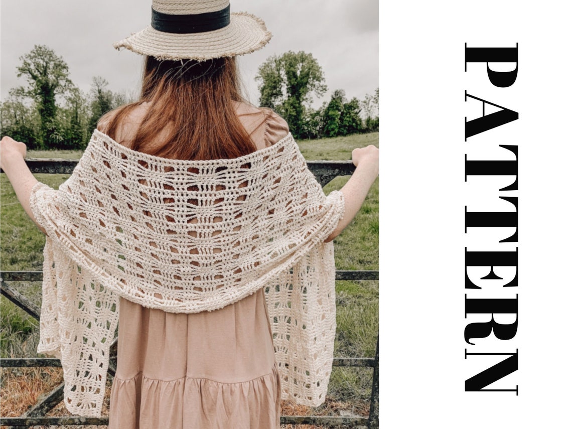 Crochet PATTERN Summer Shawl - Etsy
