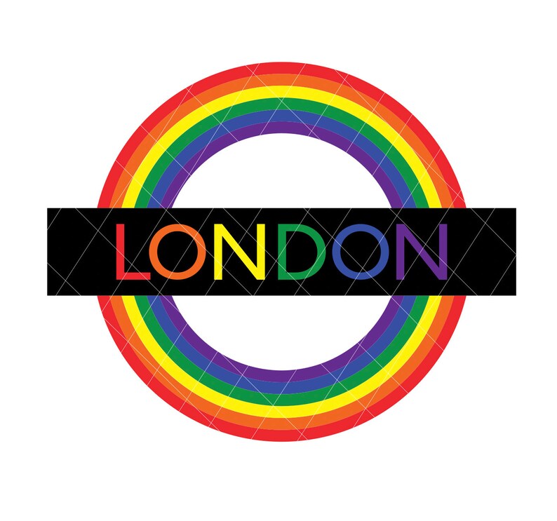 London Rainbow Underground Tube Svg Png Dxf Files Digital | Etsy
