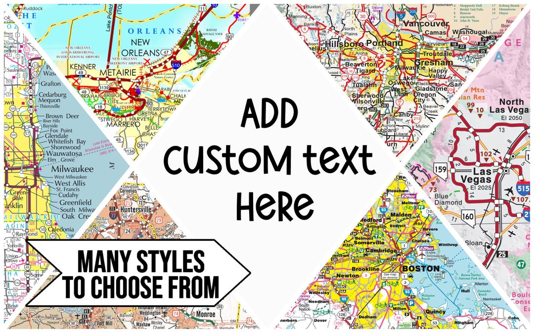 Custom Map Artwork! Digital Download! Great Personalized Gift! - Etsy