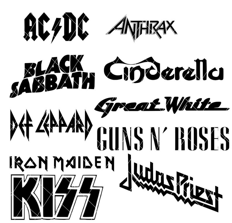 80s Hair/metal Band SVG Bundle Svg Png Dxf High Quality | Etsy Ireland