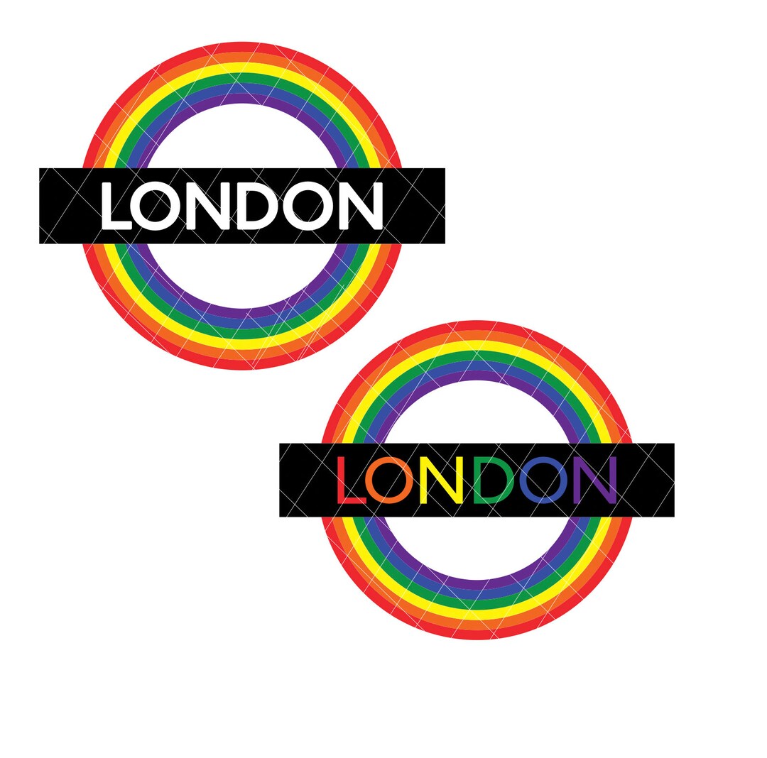 London Rainbow Underground Tube Svg Png Dxf Files Digital - Etsy