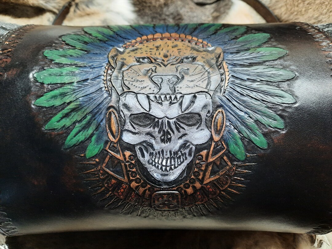 Motorcycle Bedroll Aztec Warrior With Mexican Blanket - Etsy
