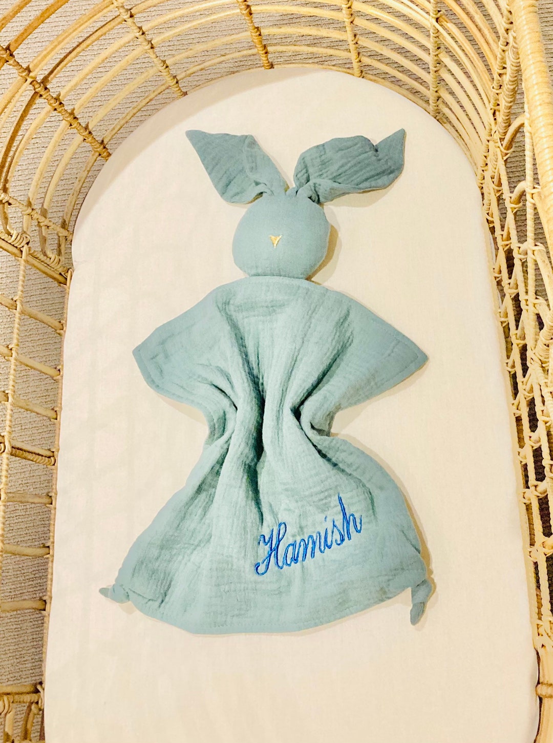 Personalised Baby Comforter, Bunny Security Blanket Soother Sleep Toy ...