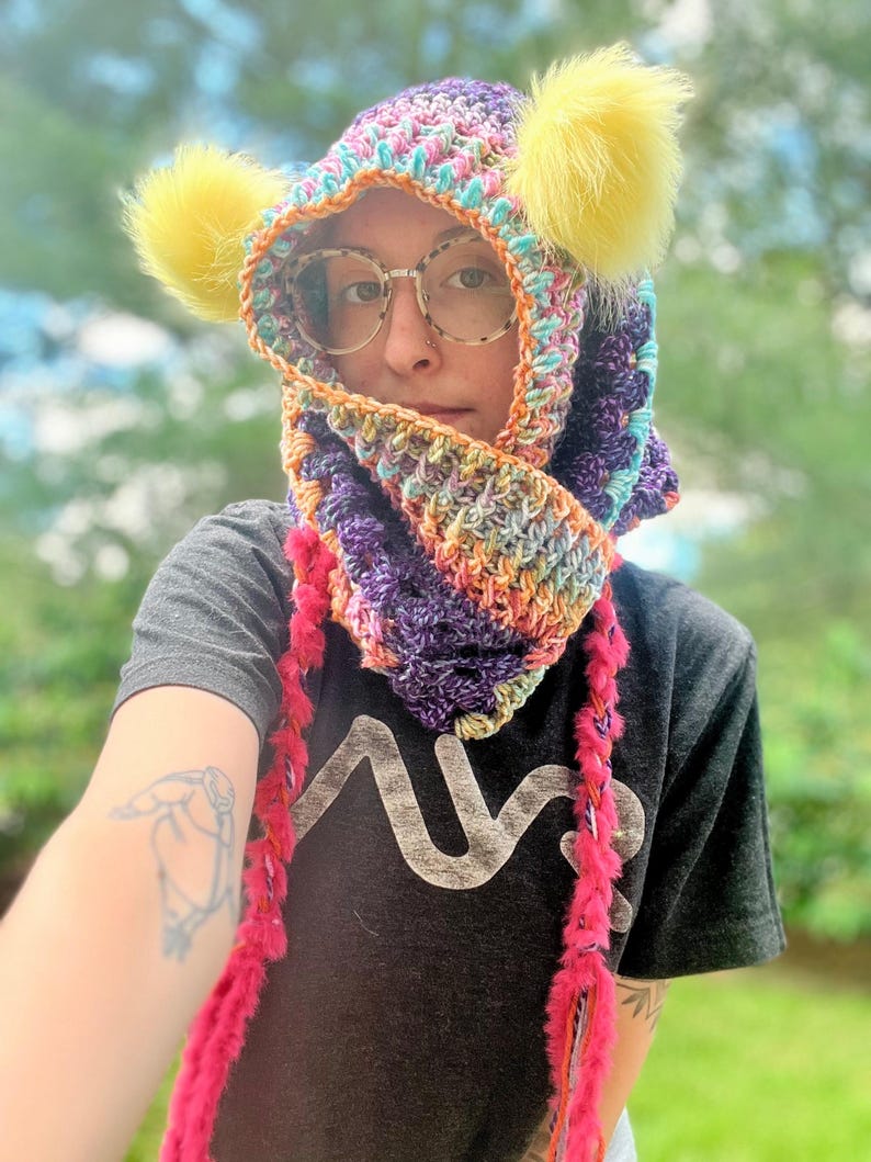 The Wook Hood Crochet Pattern: Rave Festival Accessory (PDF Pattern) - Etsy