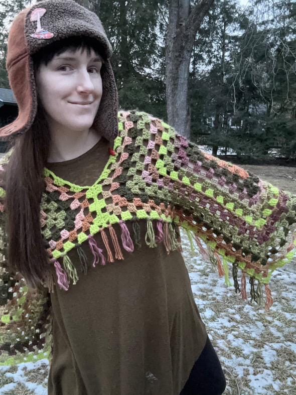Mikara Crochet Poncho Shawl Pattern: DIY Hippie Clothing (PDF Digital ...