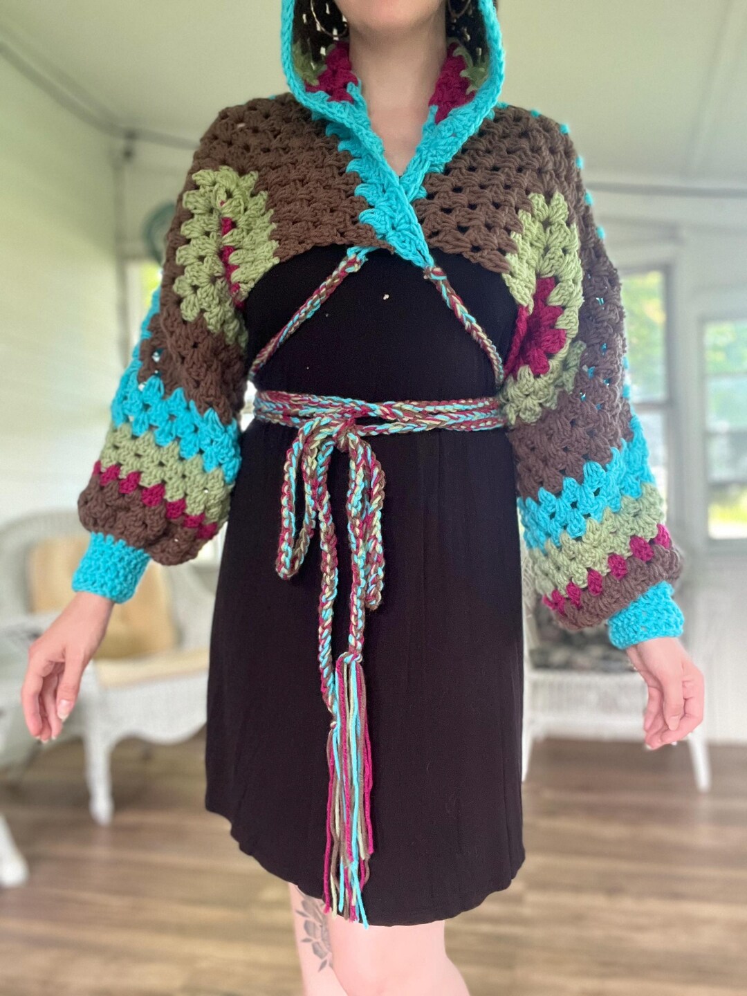 Crochet Hooded Bolero With Ties: Fairy Fae Summer Shrug - Etsy