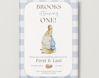 Peter Rabbit Birthday Invitation - Etsy
