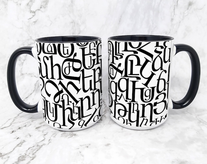 Personalized Armenian Birds Alphabet Coffee Mug Customizable Chai Tea ...