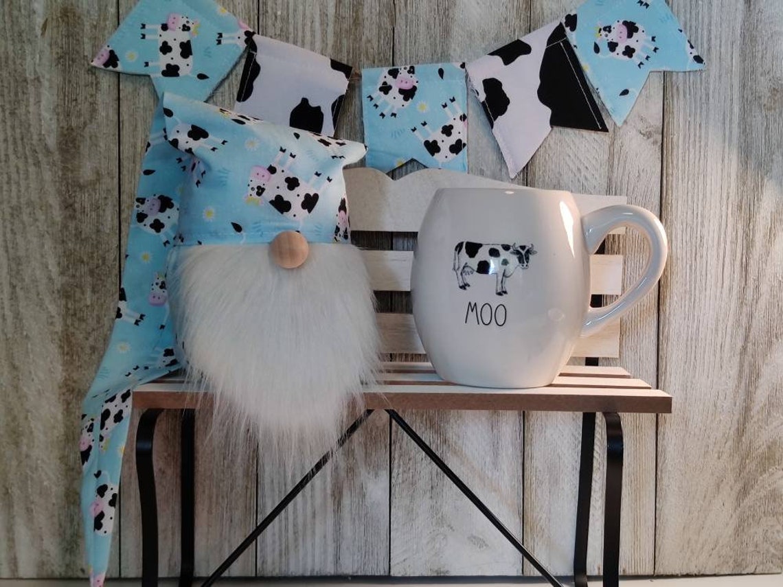 Cow Gnome Farmhouse Gnome Farmhouse Decor Rustic Decor Rae - Etsy
