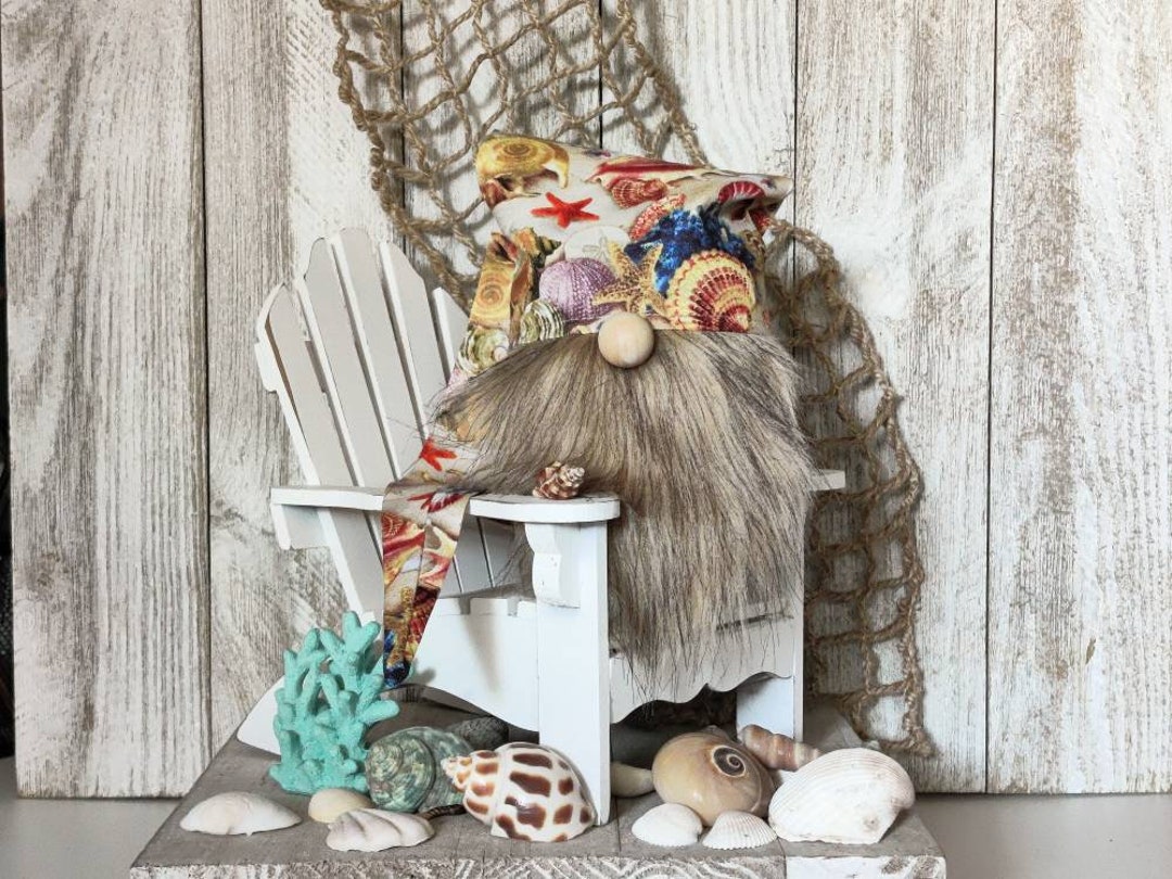Beach Gnome, Seashell Gnome, Beach Decor, Seashore Decor, Seashore ...
