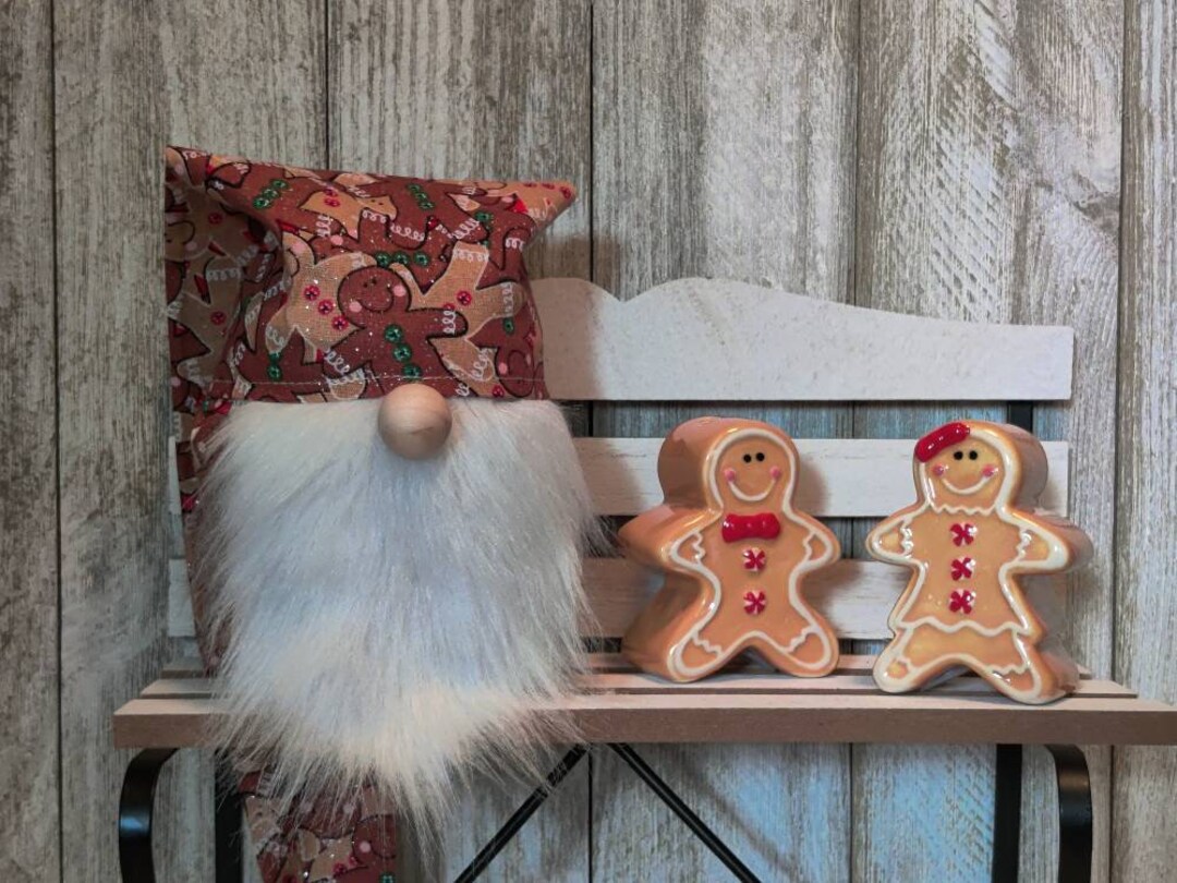 Christmas Gnome, Gingerbread Man Gnome, Gingerbread Tiered Tray ...