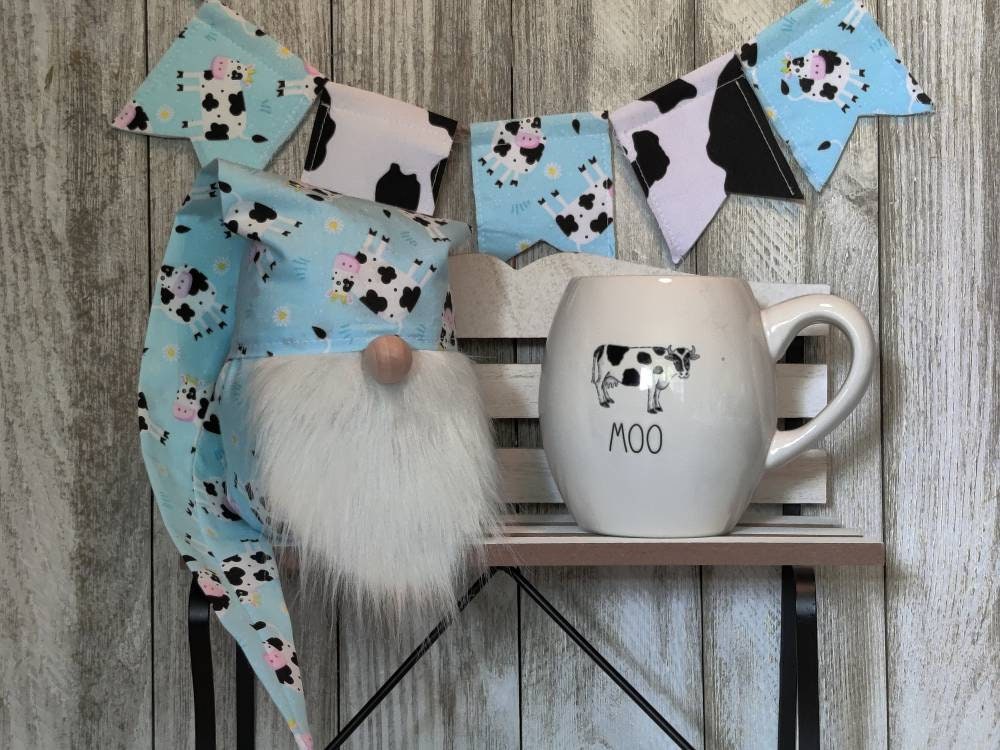 Cow Gnome Farmhouse Gnome Farmhouse Decor Rustic Decor Rae - Etsy
