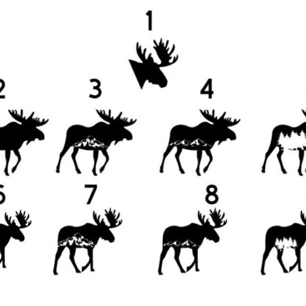 Moose Decals - Etsy