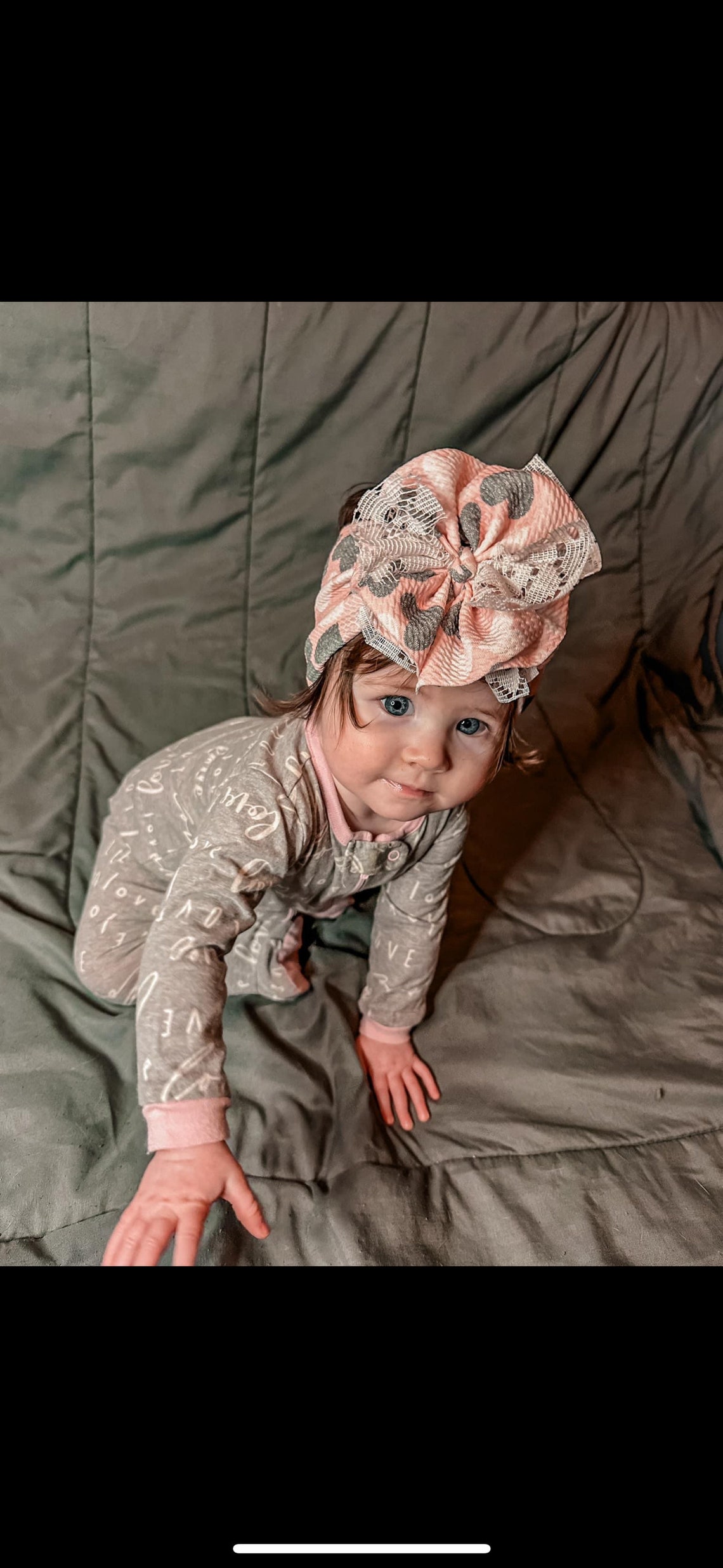Hearts Messy Baby Headwrap, Shredded Baby Head Wrap, Baby Bow, Baby ...