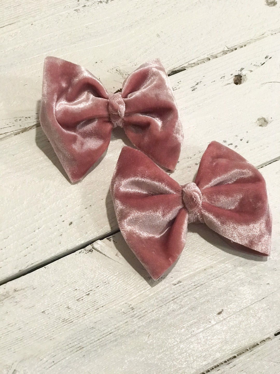 Pink Velvet Pigtail Bows, Toddler Piggies, Piggie Bows, Little Girl Pig ...