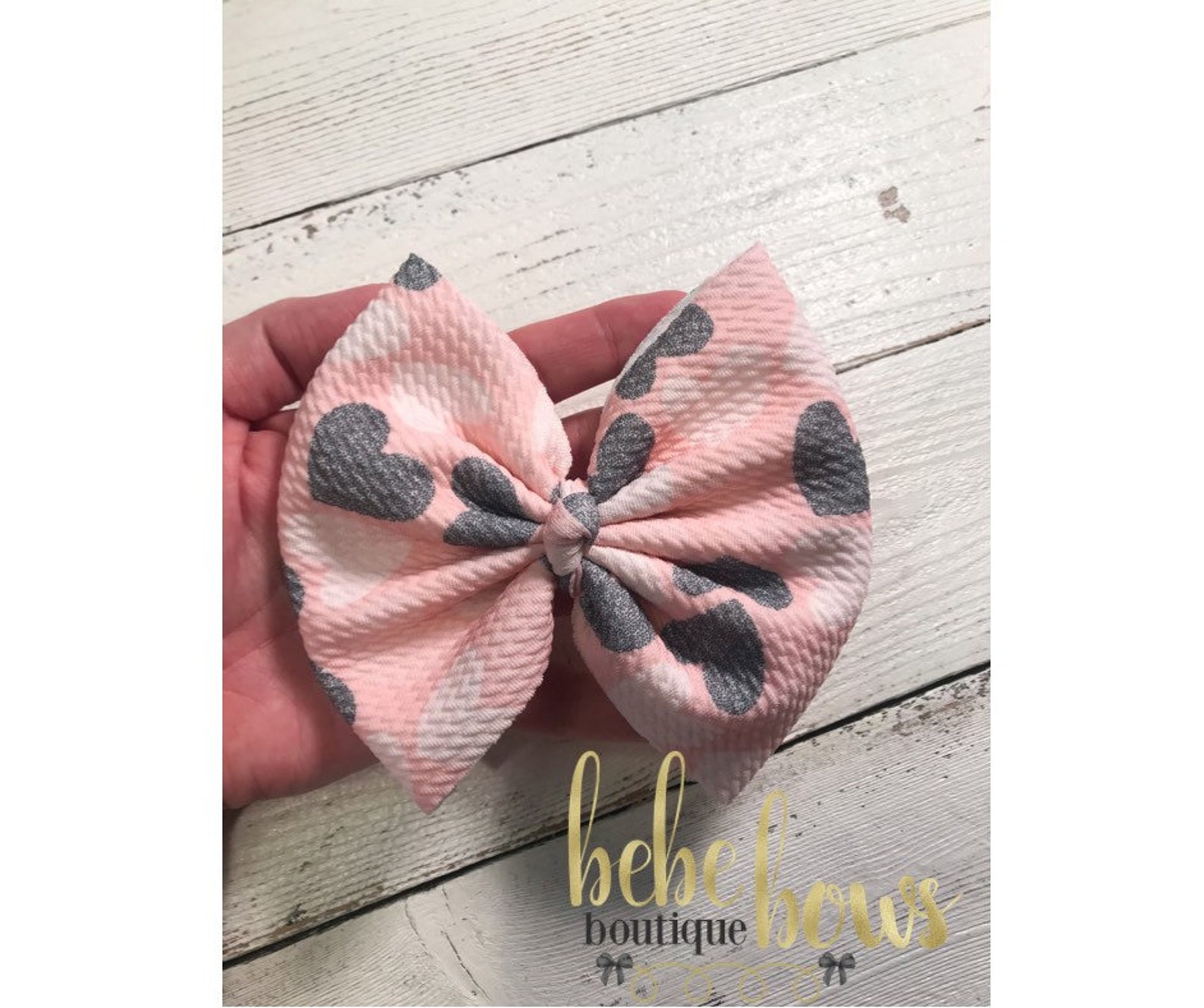 Hearts Messy Baby Headwrap, Shredded Baby Head Wrap, Baby Bow, Baby ...