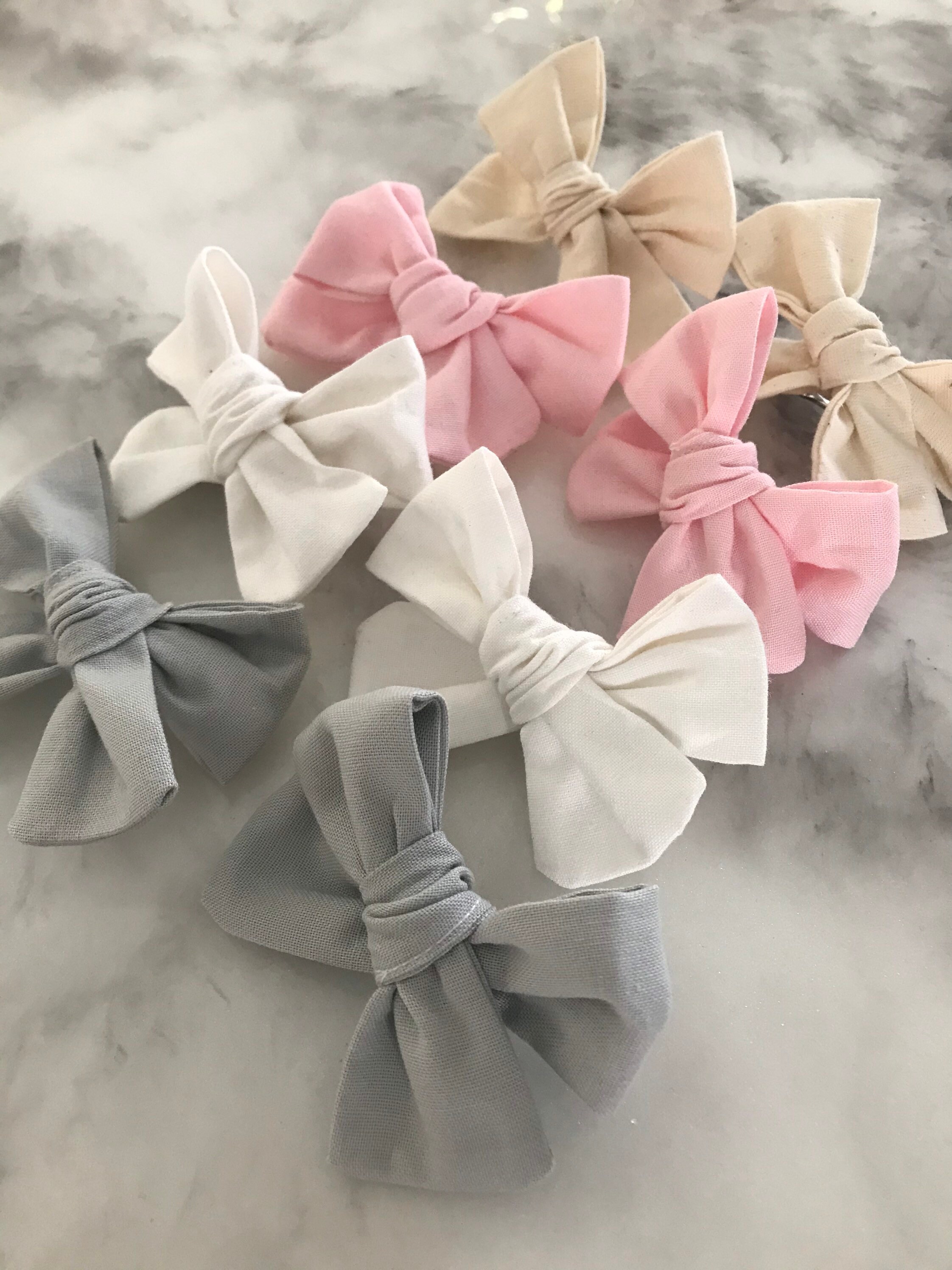 Small Fabric Bows Mini Pigtail Bows Mini Dog Bows Toddler | Etsy