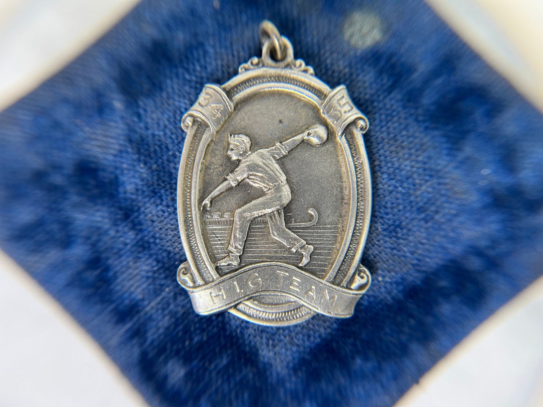 Bowling League Medallion - Sterling Silver - C. 1934 - 1935 Pendant ...