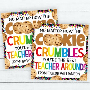 Back to School Cookie Gift Tags, No Matter How the Cookie Crumbles Best ...