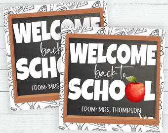 EDITABLE First Day of School Gift Tag Boho Welcome Back to - Etsy
