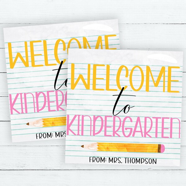 Welcome to Kindergarten Stickers - Etsy