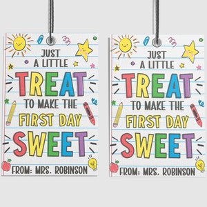Back to School Gift Tags, Just A Little Treat to Make the First Day ...