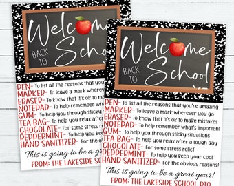 Welcome Back to School Survival Kit Gift Tag Gift for - Etsy