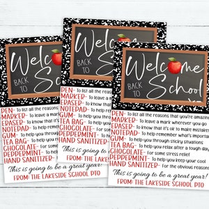 Back to School Survival Kit Gift Tag, Welcome Back First Day, Gift for ...